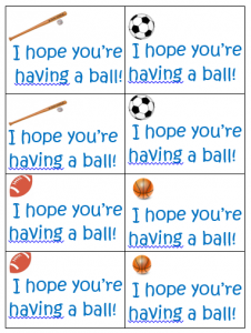 "Have A Ball!" Sports-Themed Lunch Box Idea + Printable Lunch Note