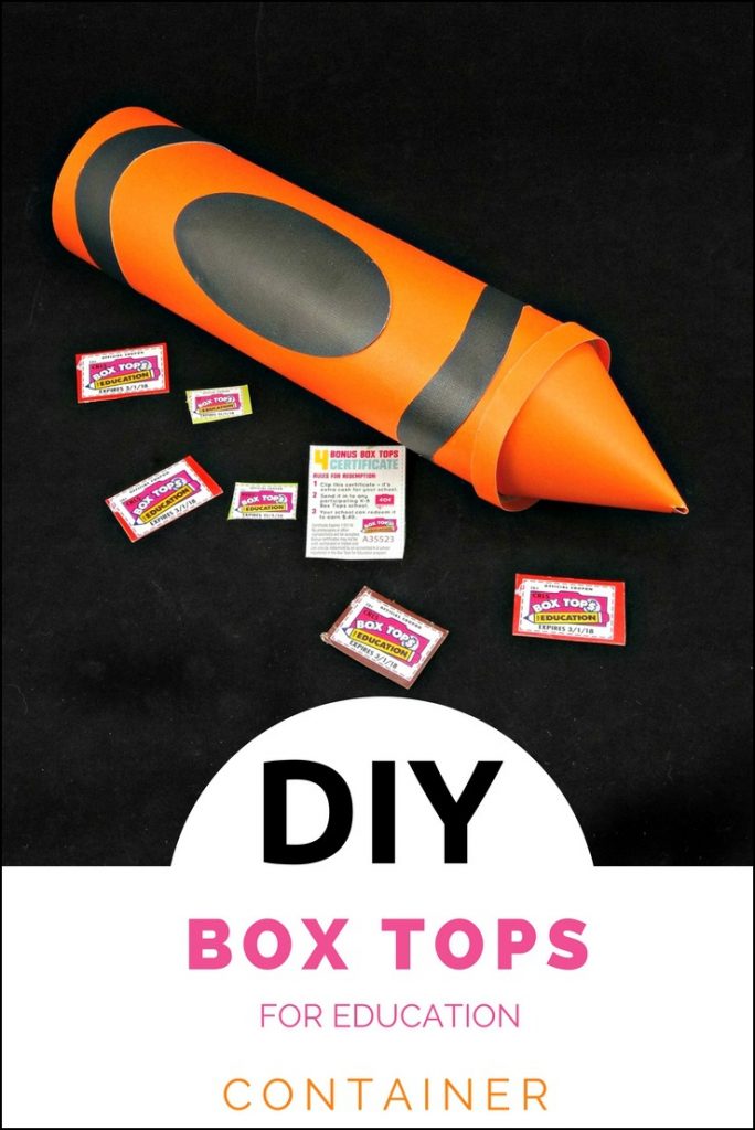 DIY Box Tops for Education Holder - Colorful Crayon