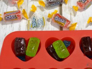 Homemade Jolly Rancher Rainbow Hearts - Perfect for Valentine's Day!