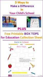 3 Ways to Help Your Child's School + Free Box Tops Collection Sheet