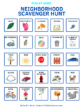 Neighborhood Scavenger Hunt for Kids! Free Printable - Bullock's Buzz