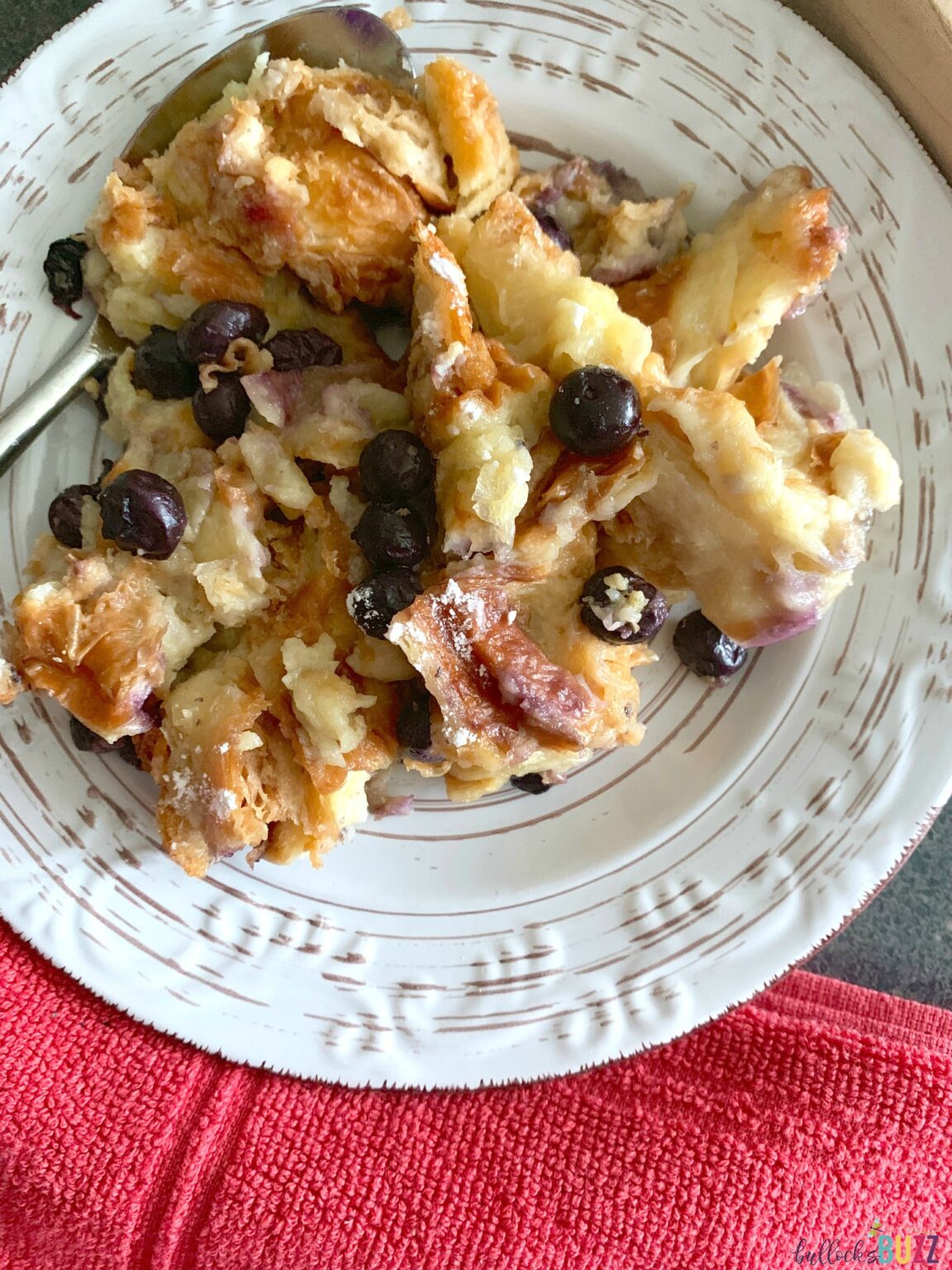 Blueberry Croissant Bread Pudding Recipe - Bullock's Buzz