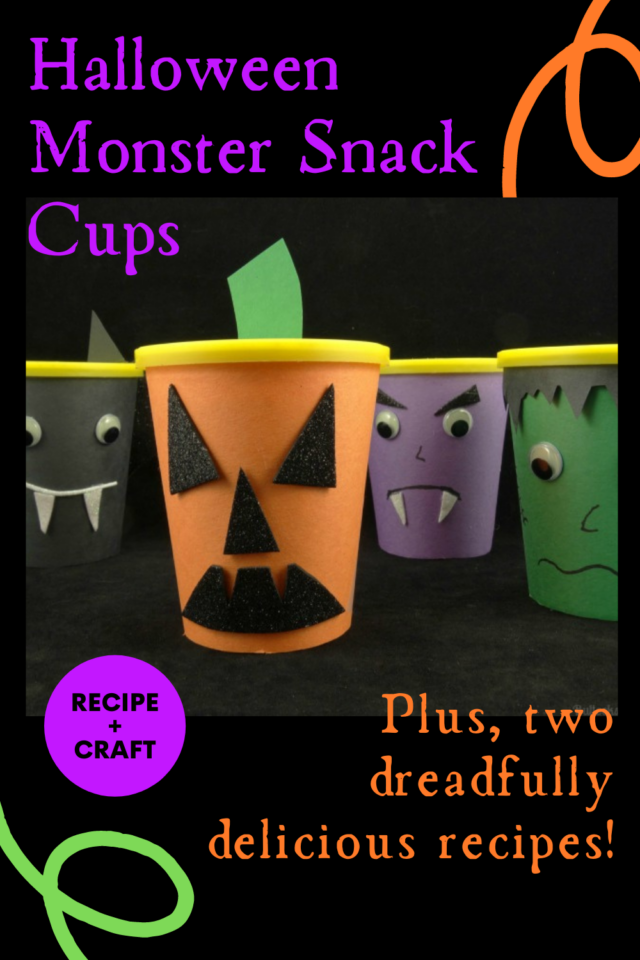 Halloween Monster Snack Cups - Bullock's Buzz