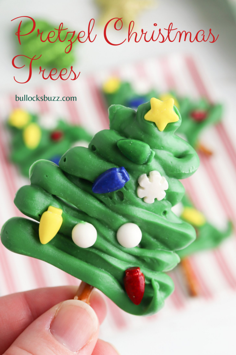 Pretzel Christmas Trees - No-Bake Christmas Treat - Bullock's Buzz