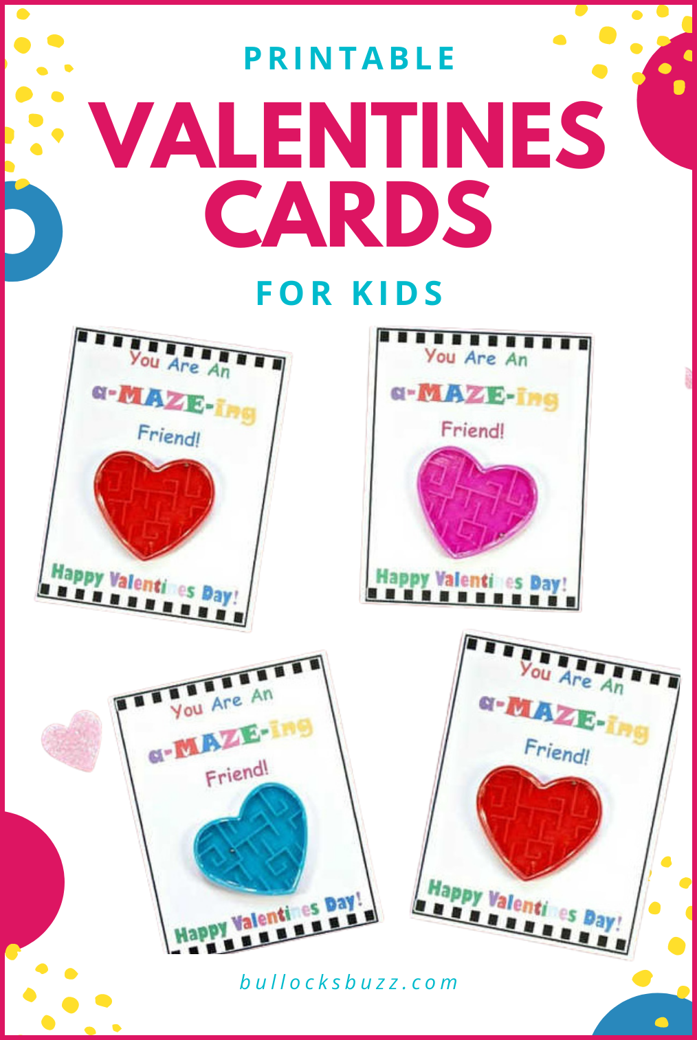 DIY Valentine's Day Cards for Kids with Free Printable! Candy-Free ...