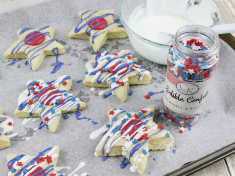 Patriotic Star Sugar Cookies - Fourth of July Cookie Recipe