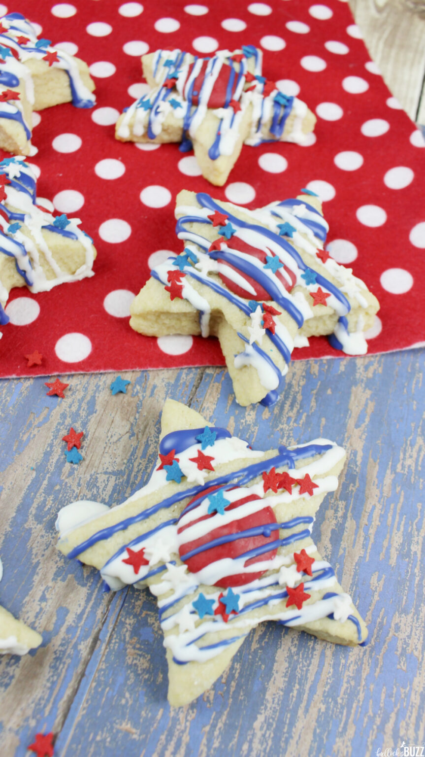 Patriotic Star Sugar Cookies - Fourth of July Cookie Recipe