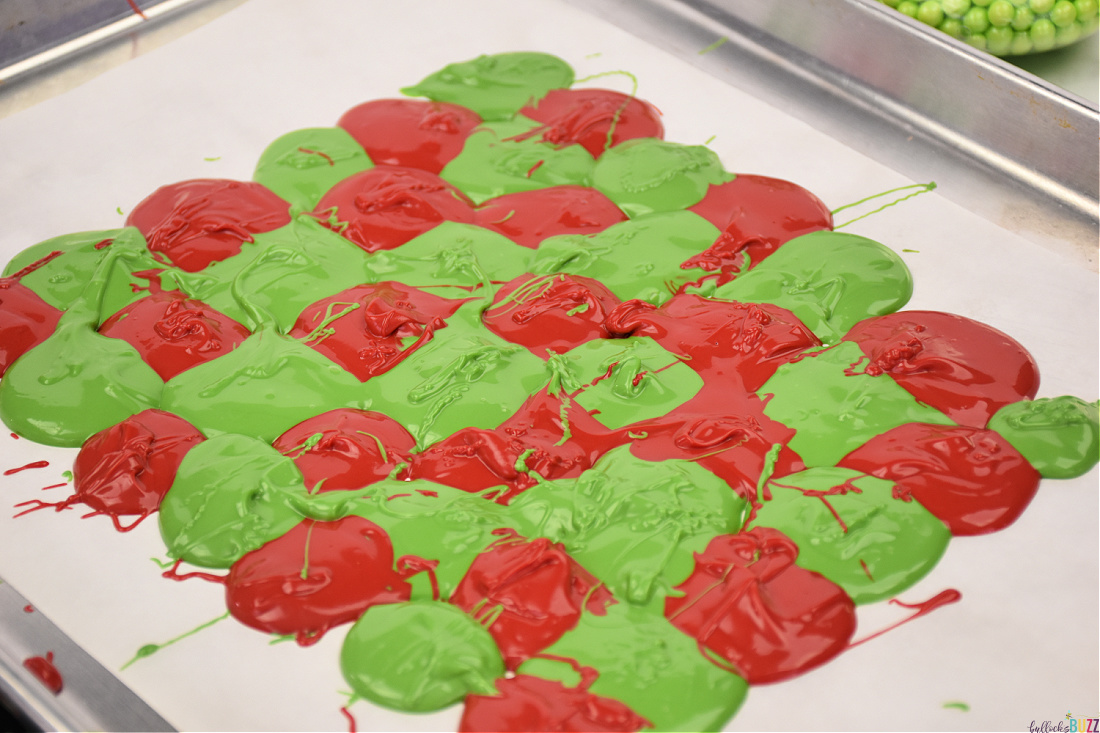 Grinch Bark - Swirled Christmas Candy Recipe - Bullock's Buzz