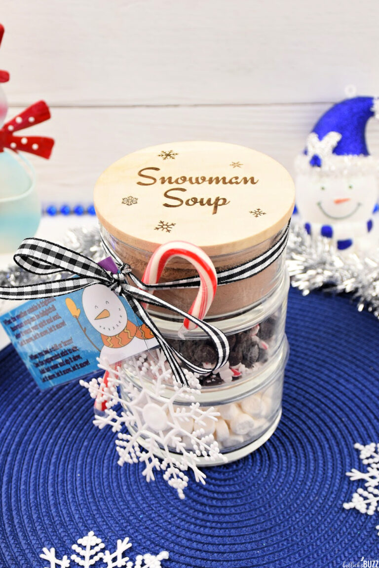 DIY Snowman Soup Hot Cocoa Jar with Laser Engraved Lid: xTool Craft ...