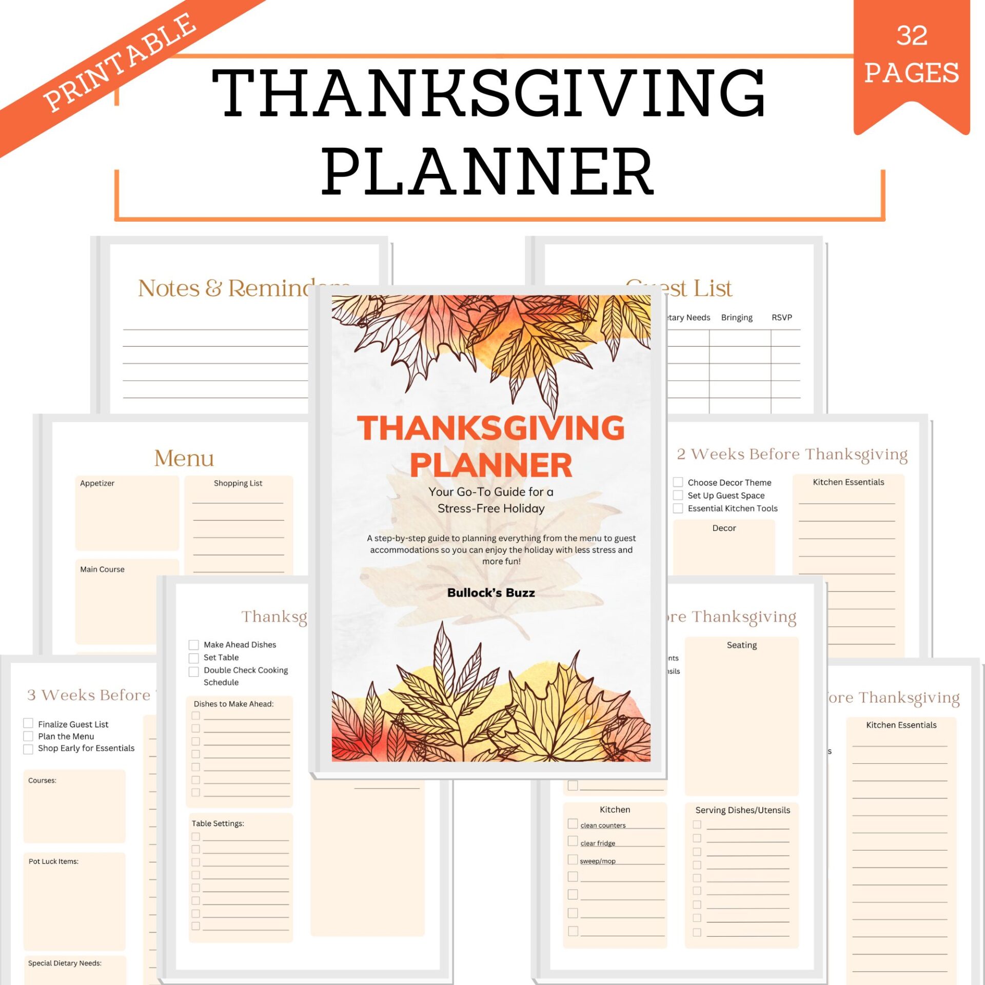 Your Ultimate Guide to Stress-Free Thanksgiving Planning with a Free ...
