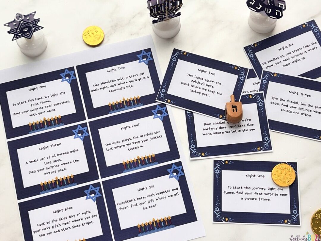 Hanukkah Scavenger Hunt Printable: Fun Hanukkah Game - Bullock's Buzz