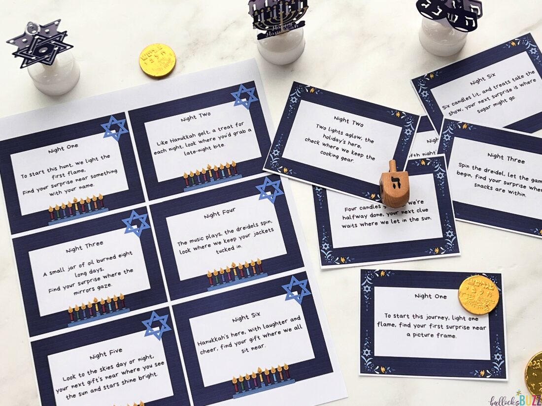 Hanukkah Scavenger Hunt Printable: Fun Hanukkah Game - Bullock's Buzz