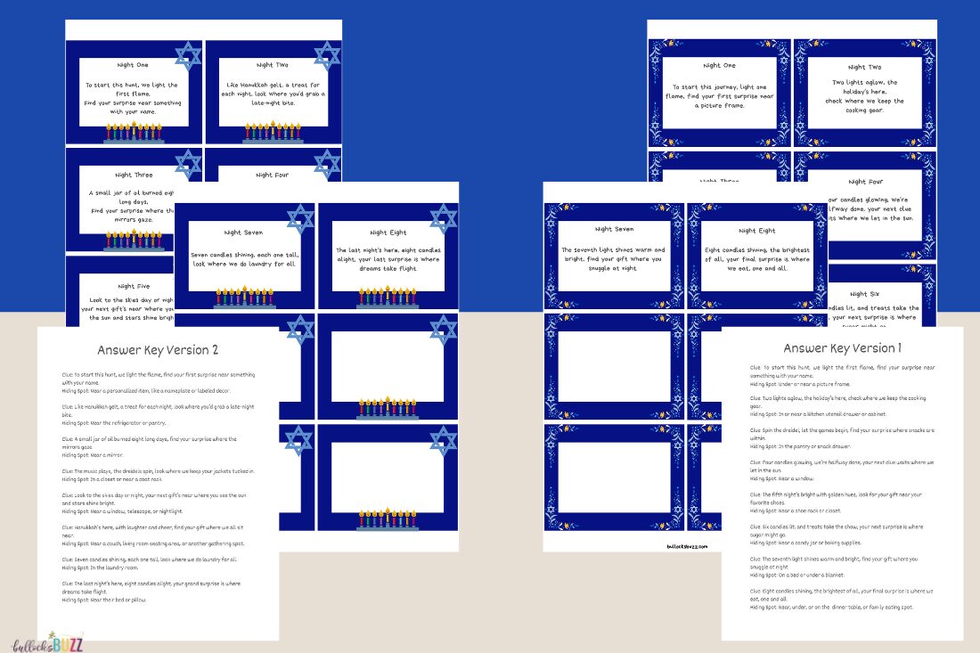 Hanukkah Scavenger Hunt Printable: Fun Hanukkah Game - Bullock's Buzz