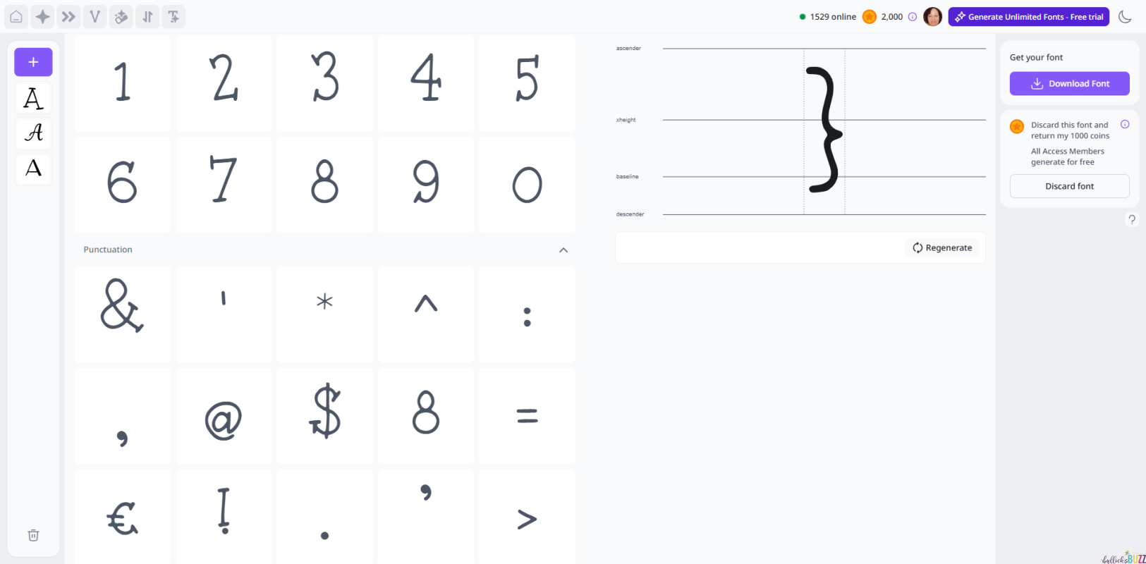 Creative Fabrica Font Generator Review - Bullock's Buzz