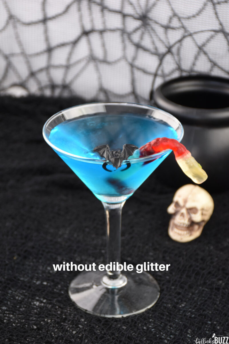 Midnight Moon Cocktail (Sparkling Blue Halloween Cocktail) - Bullock's Buzz